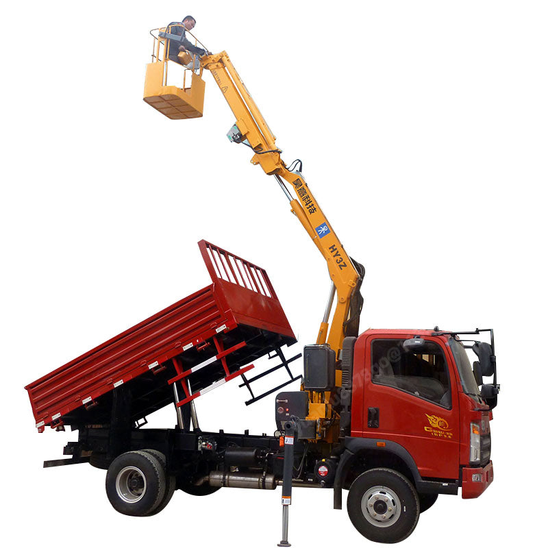 3.2 Tons Remote Control Knuckle Boom Mini Truck Crane